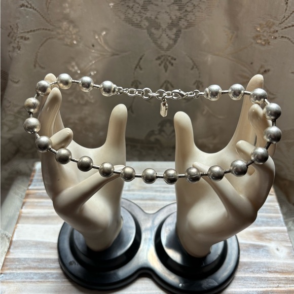 Guess | Jewelry | Guess Silver Ball Chain Bead Choker Necklace Vtg ...
